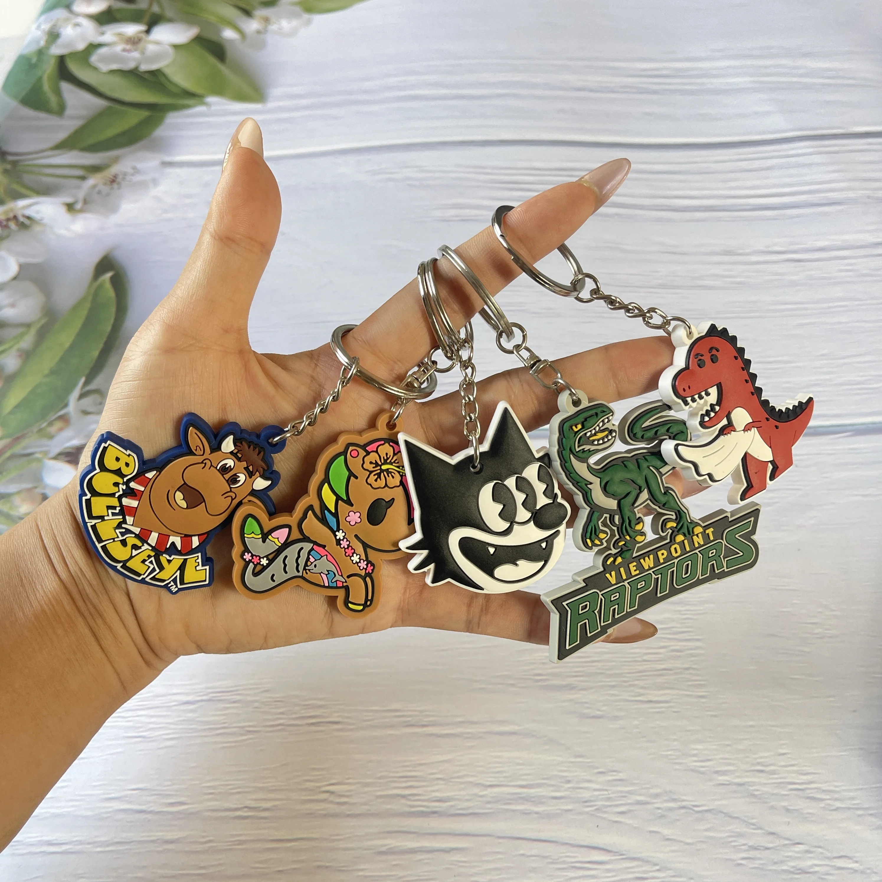 Customized Promotional Cute Soft PVC Rubber Key Ring