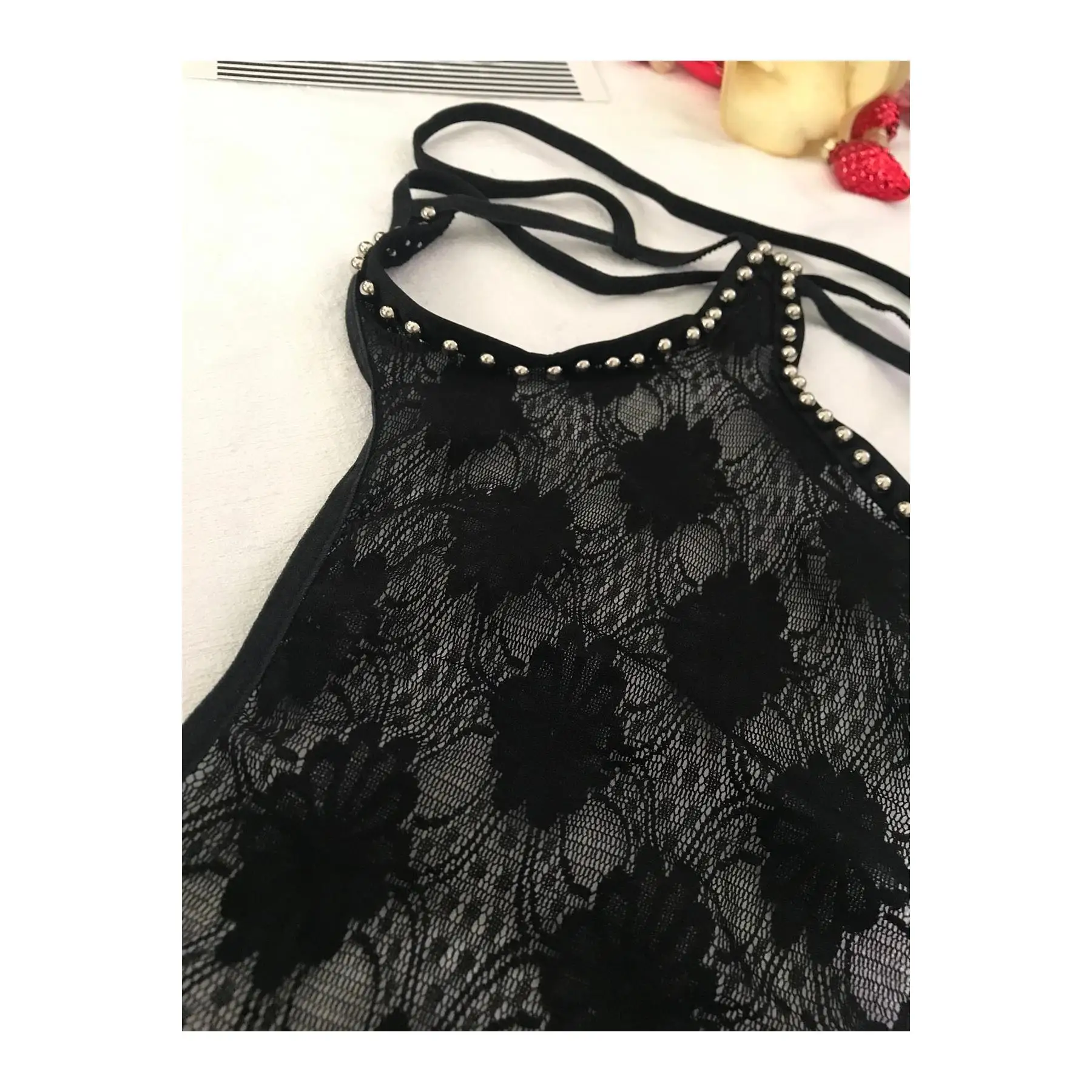 Women's Fantasy Nightgown Lace Pearl Body Bna-2677 - Buy Fantasy Lace ...