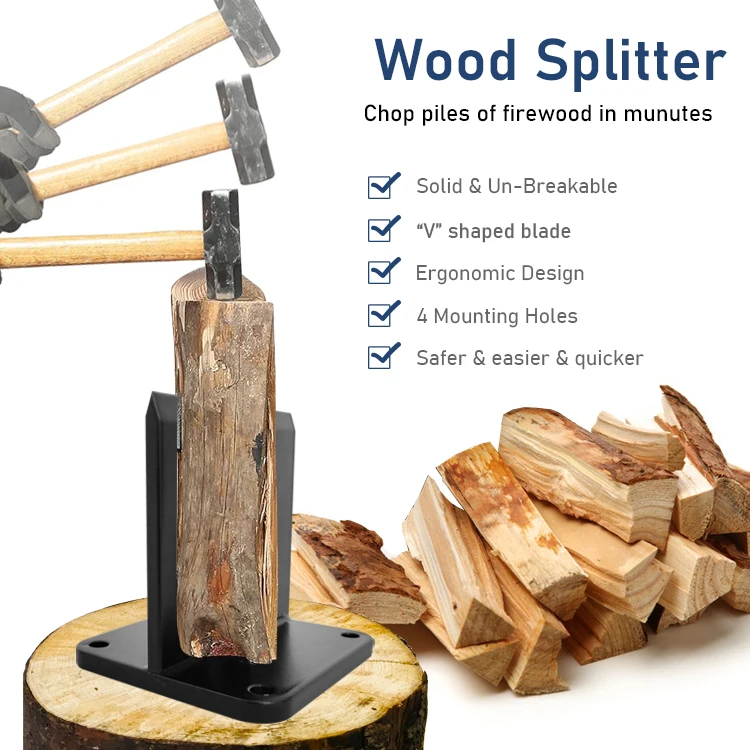 Jh-mech Firewood Processor Log Splitter Tool- Kindling Cracker Heavy ...