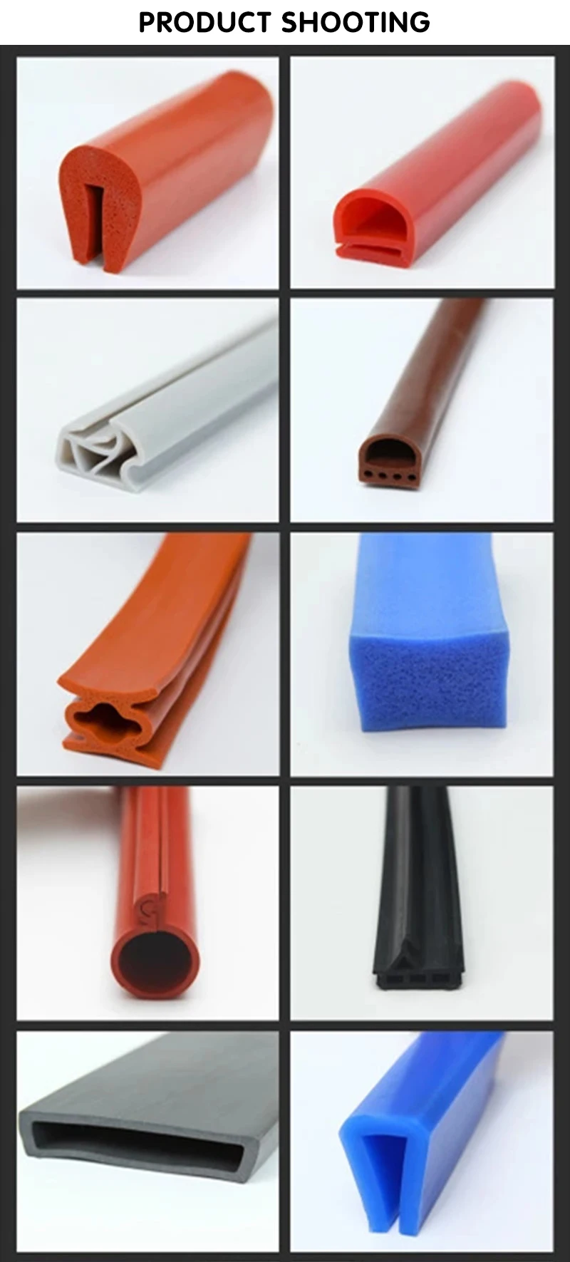 Custom OEM Rubber Extrusion Profile Extruded Molding Silicone Rubber ...