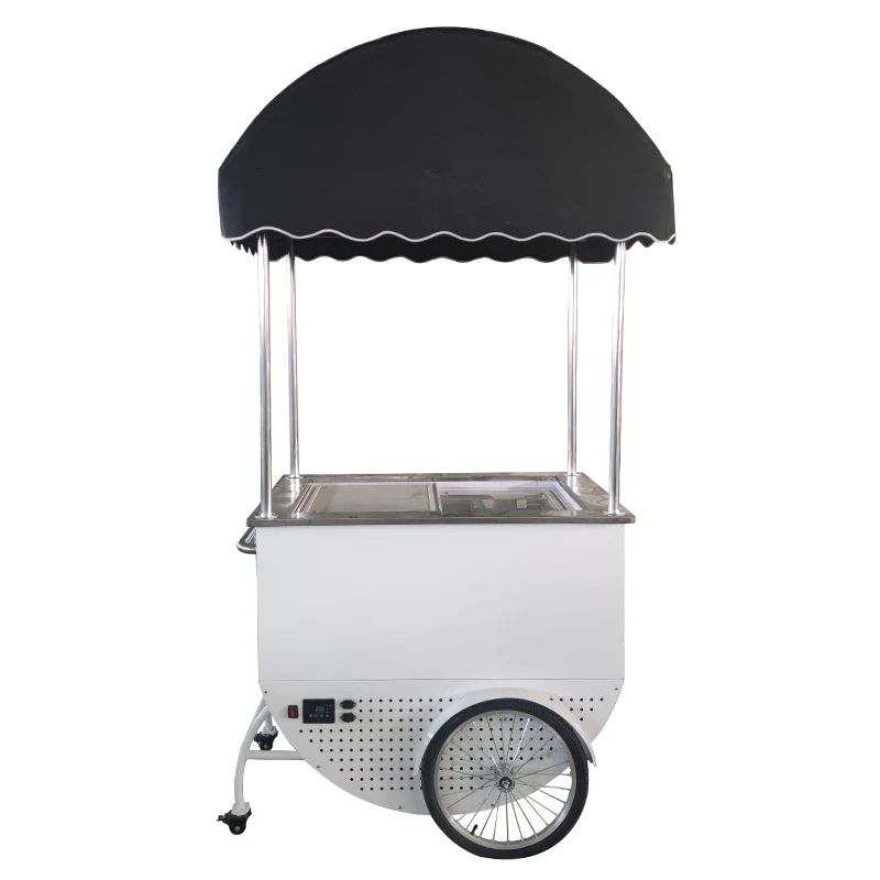 Mobile Push Cart Display Ice Cream/ice Cream Trolley/cart To Sell Ice ...