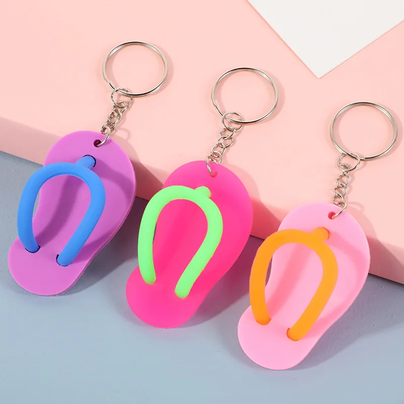 New Fashion Cute 3d Mini Sandals Slippers Pendant Keychain Girl Gift ...
