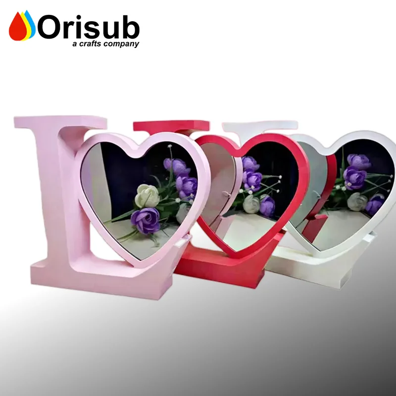 Personalized LOVE Blanks Sublimation LED Light Magic Mirror Photo Frame ...
