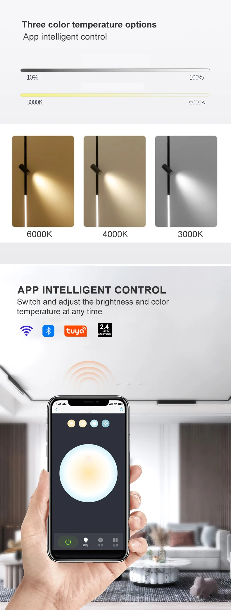 Magnetic Track Lighting System Recessed Dc40v Dimmable Led Track Lights ...