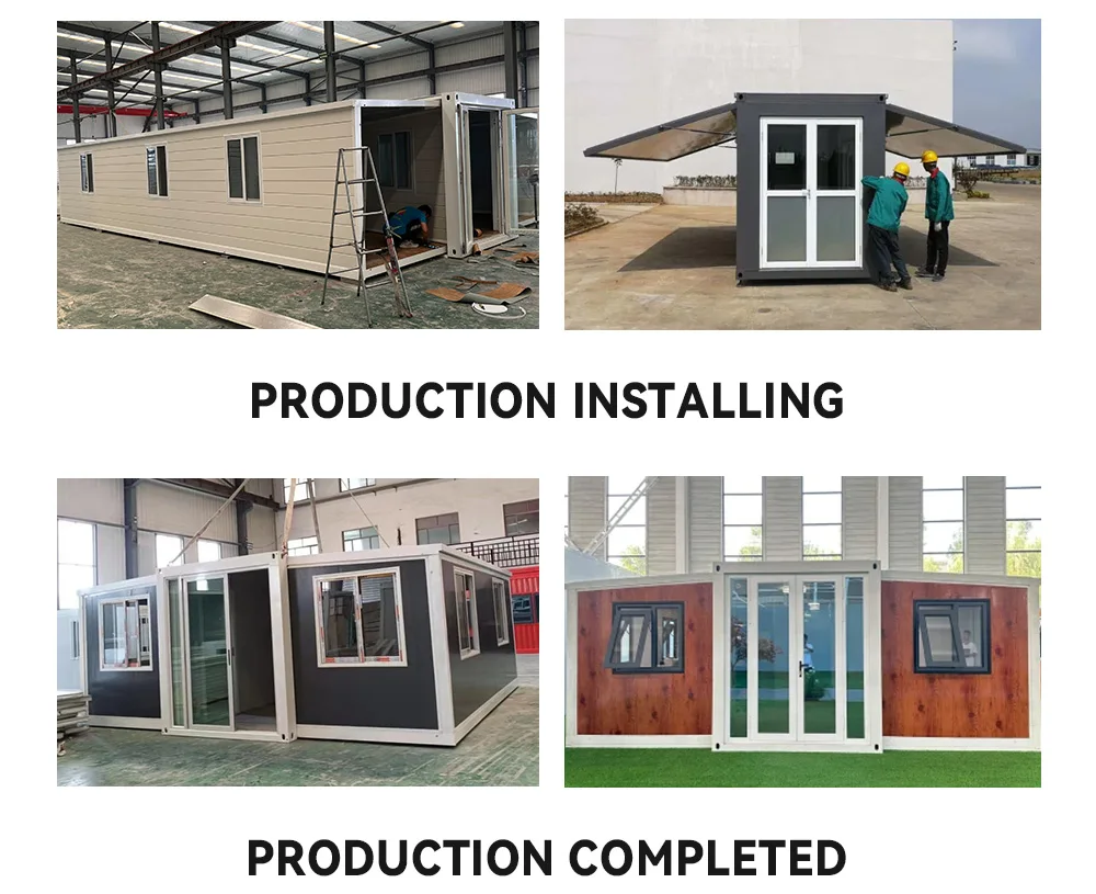 20x40 Expandable Container House Durable Wooden Sandwich Panel Steel ...