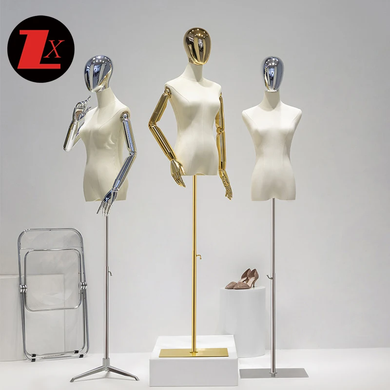 Bridal Store Window Display - Half Form Female Mannequin