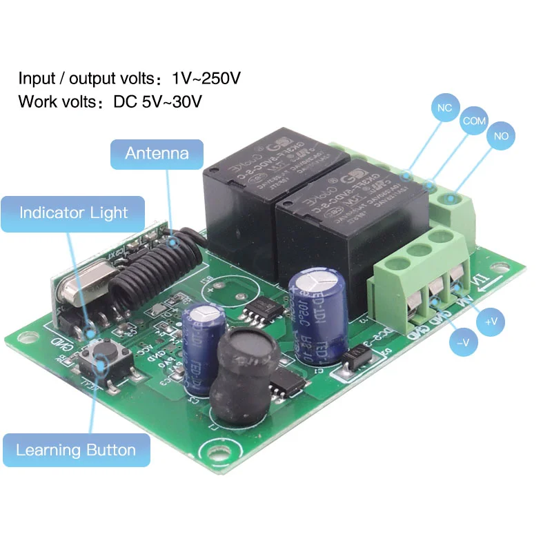 433mhz RF Remote Control Circuit for Garage Automation