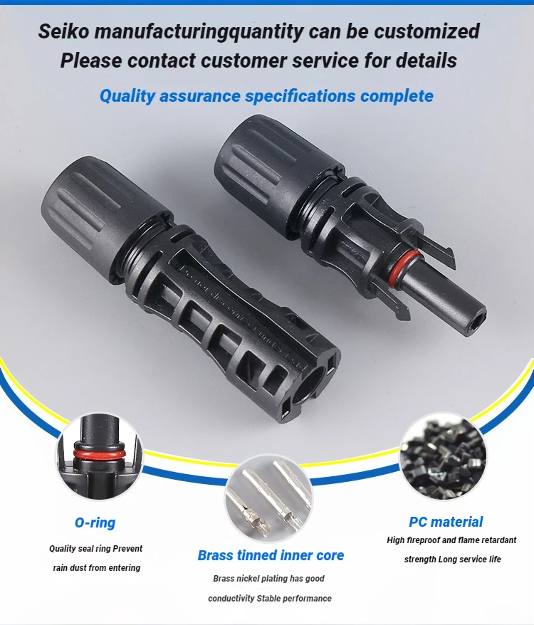 Mc4 Series Male Female Pv Waterproof Solar Panel Cable Photovoltaic ...