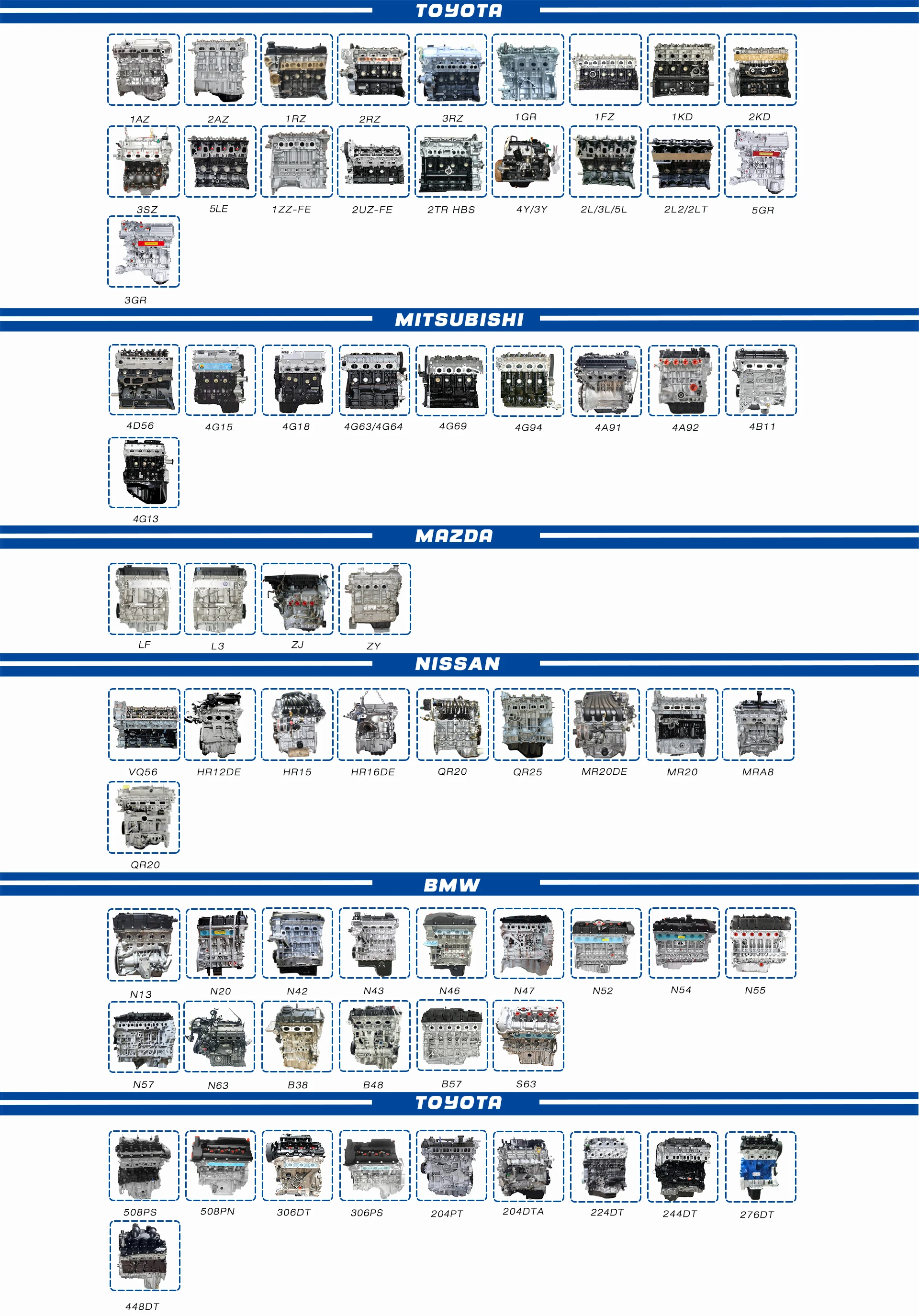 Newpars Auto Parts High Quality 4G63 2.0L Engine Assembly for ...