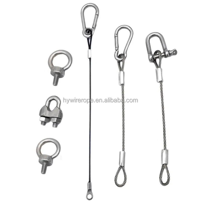 Stainless Steel Lanyard Cable Safety Tether Wire with Quick Release ...