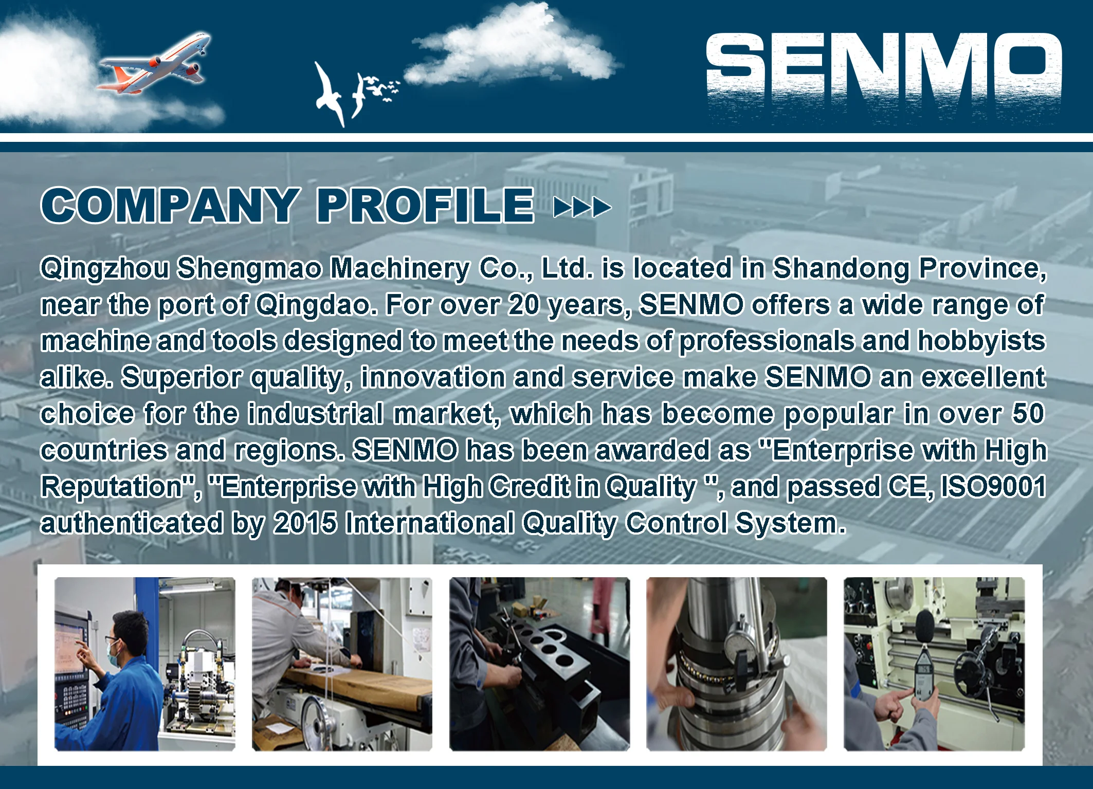 Senmo Horizontal Gap-Bed Medium Duty Metal Lathe Machine