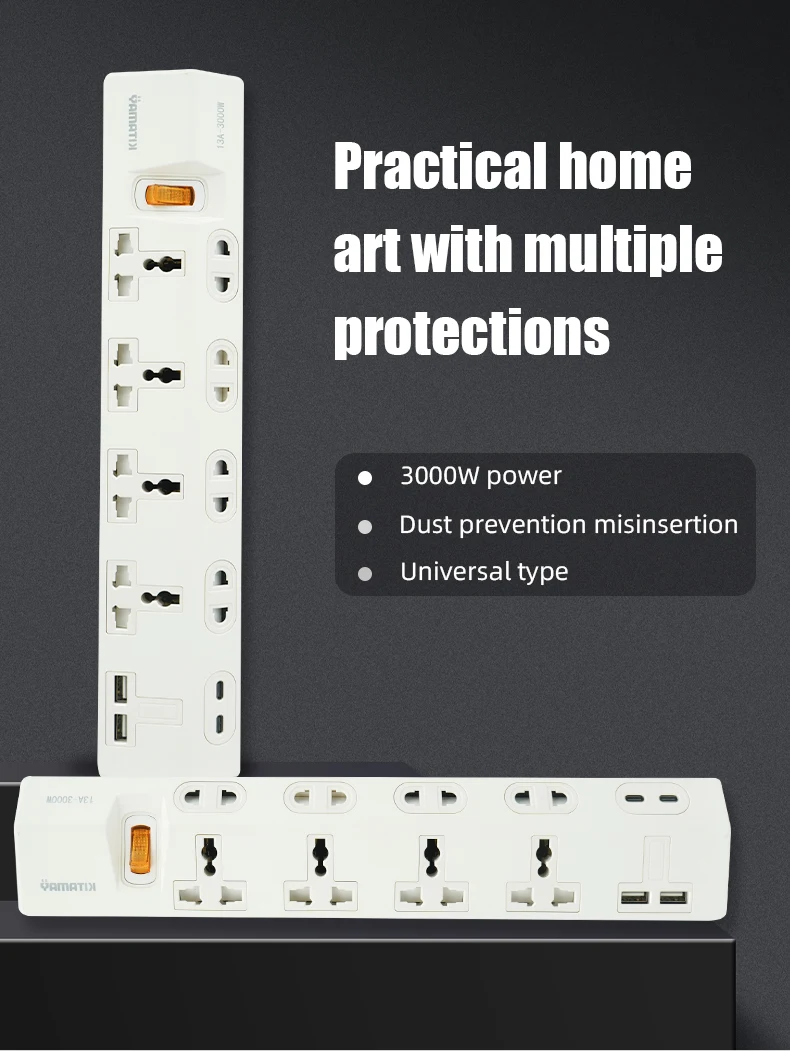 Best Price Office Use 3000w Desktop White Power Socket 4 Usb 2m ...