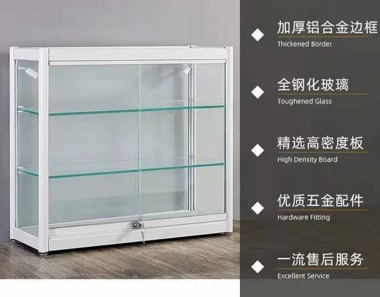 70'' Extra Vision Showcase Display Cabinet - MDF Tempered Glass