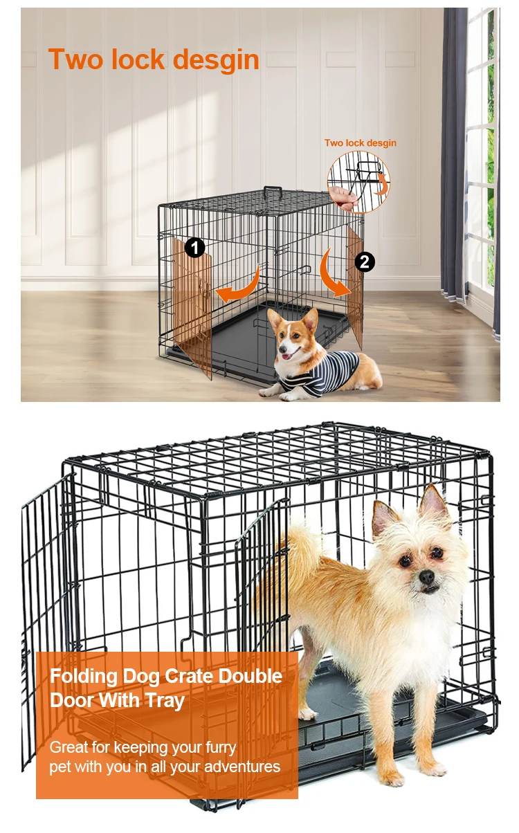 Stainless Steel Stackable Dog Cages Factory Direct Sales Collapsible ...