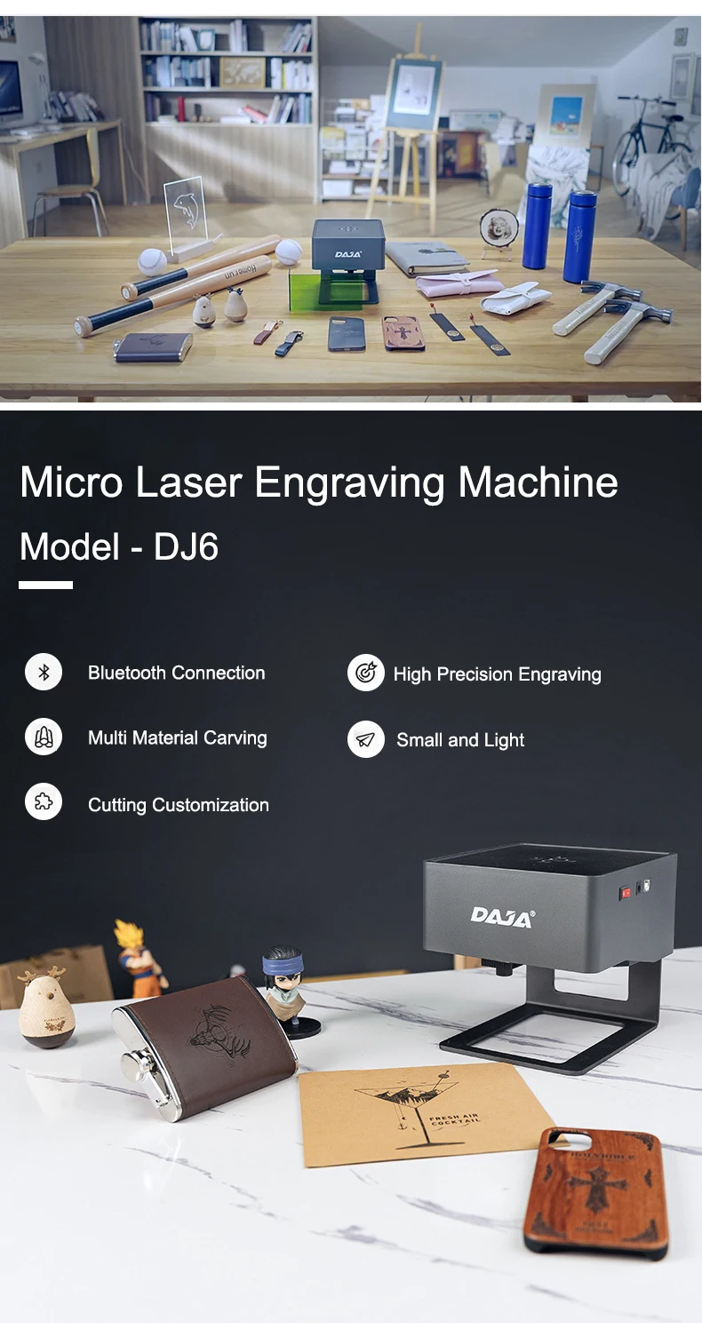 Daja Mini Dj6 Laser Marking Machines Laser Printer Laser Engraver For ...