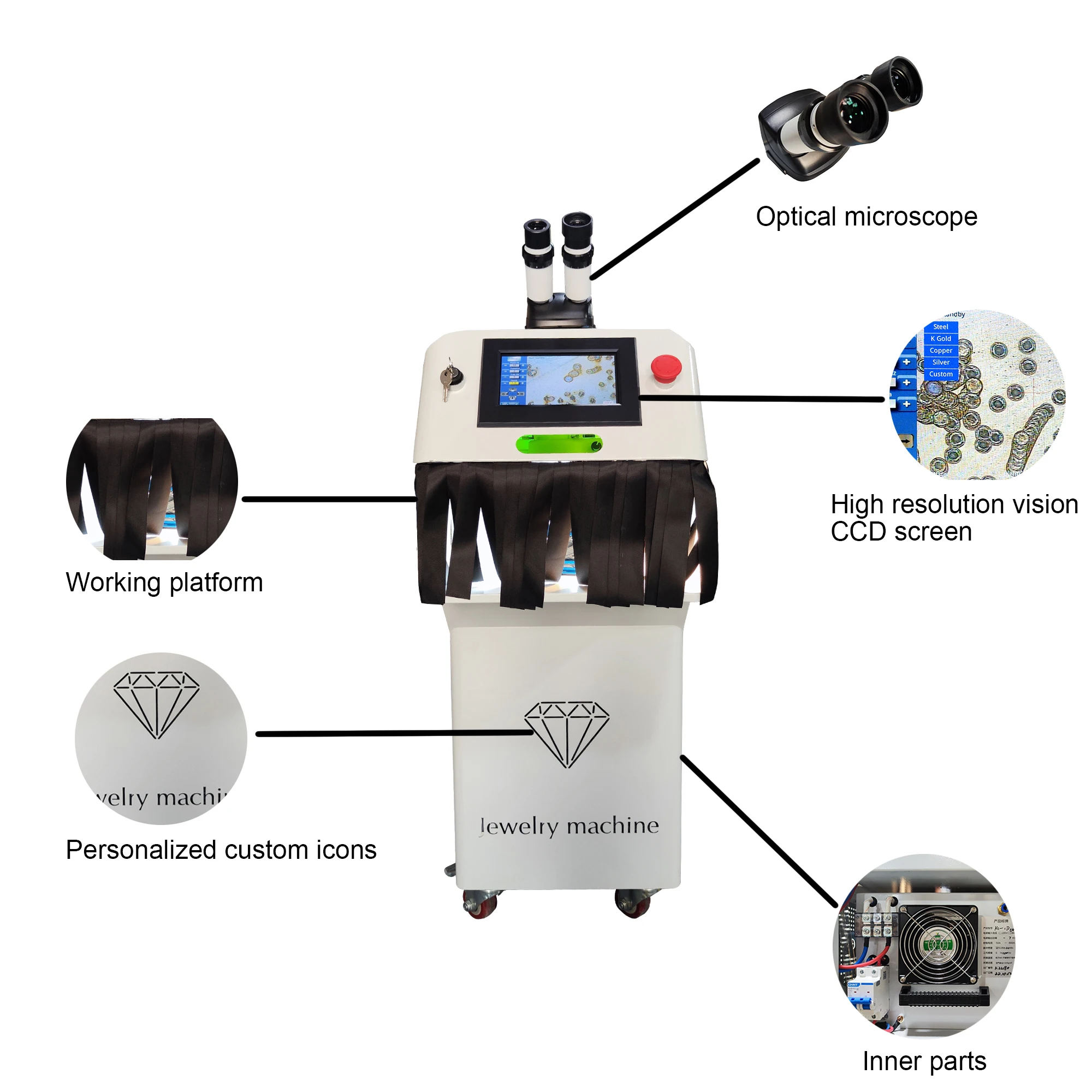 300w Deep Weld 24k Gold 999 Gold Laser Welding Machine For Jewelry ...