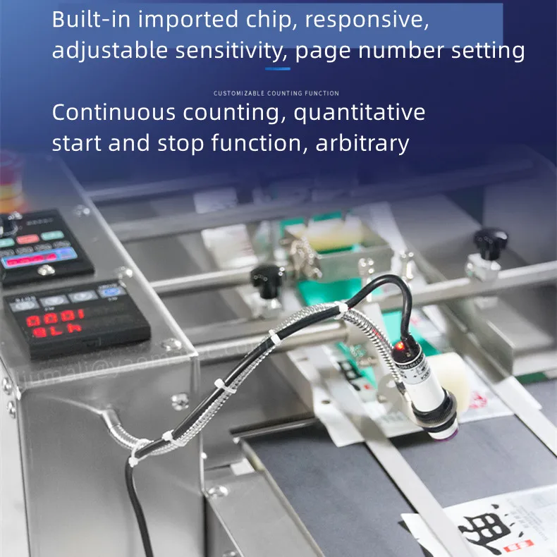 Yaomatec New Product Automatic Friction Feeder Carton Box Card Conveyor Plastic Bags Counting ...