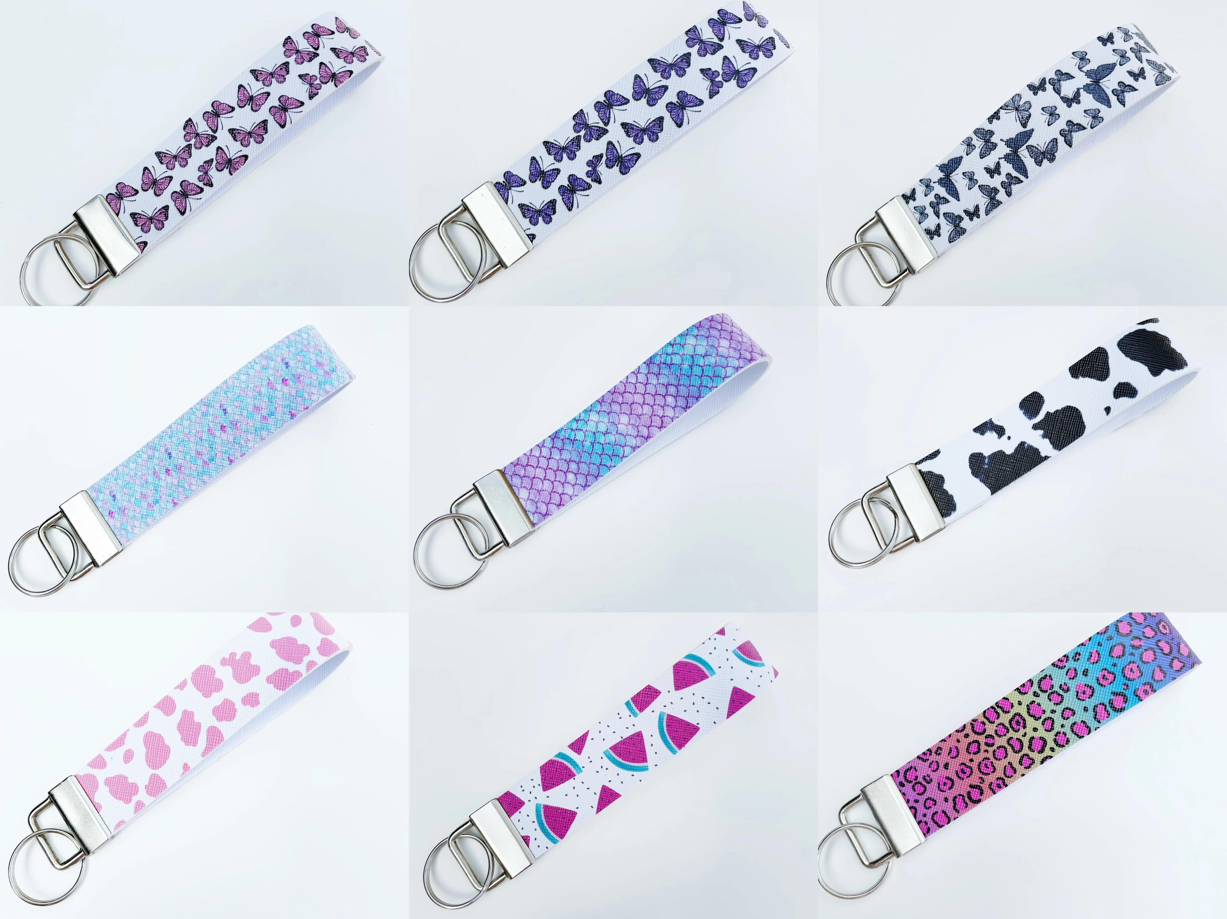 Custom Leather Wristlet Key Chain - Hot Sublimation Print