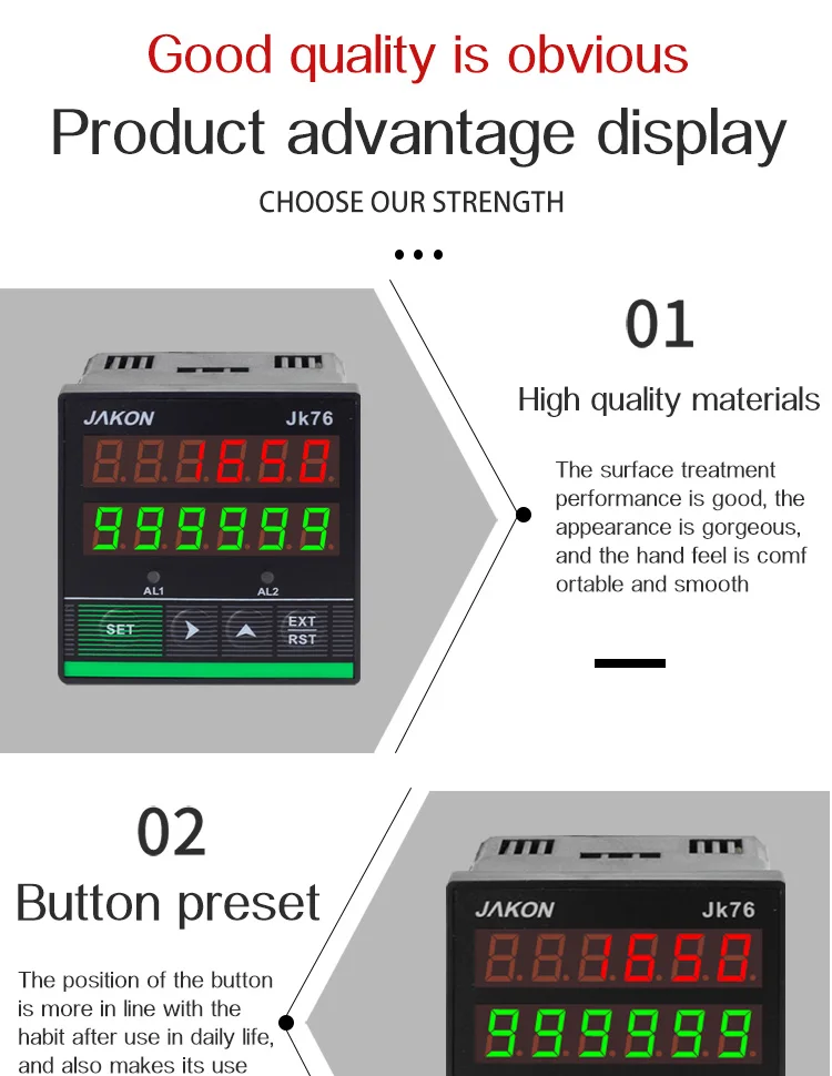 JAKON JK76 LED Electronic Digital Display with Relay Output