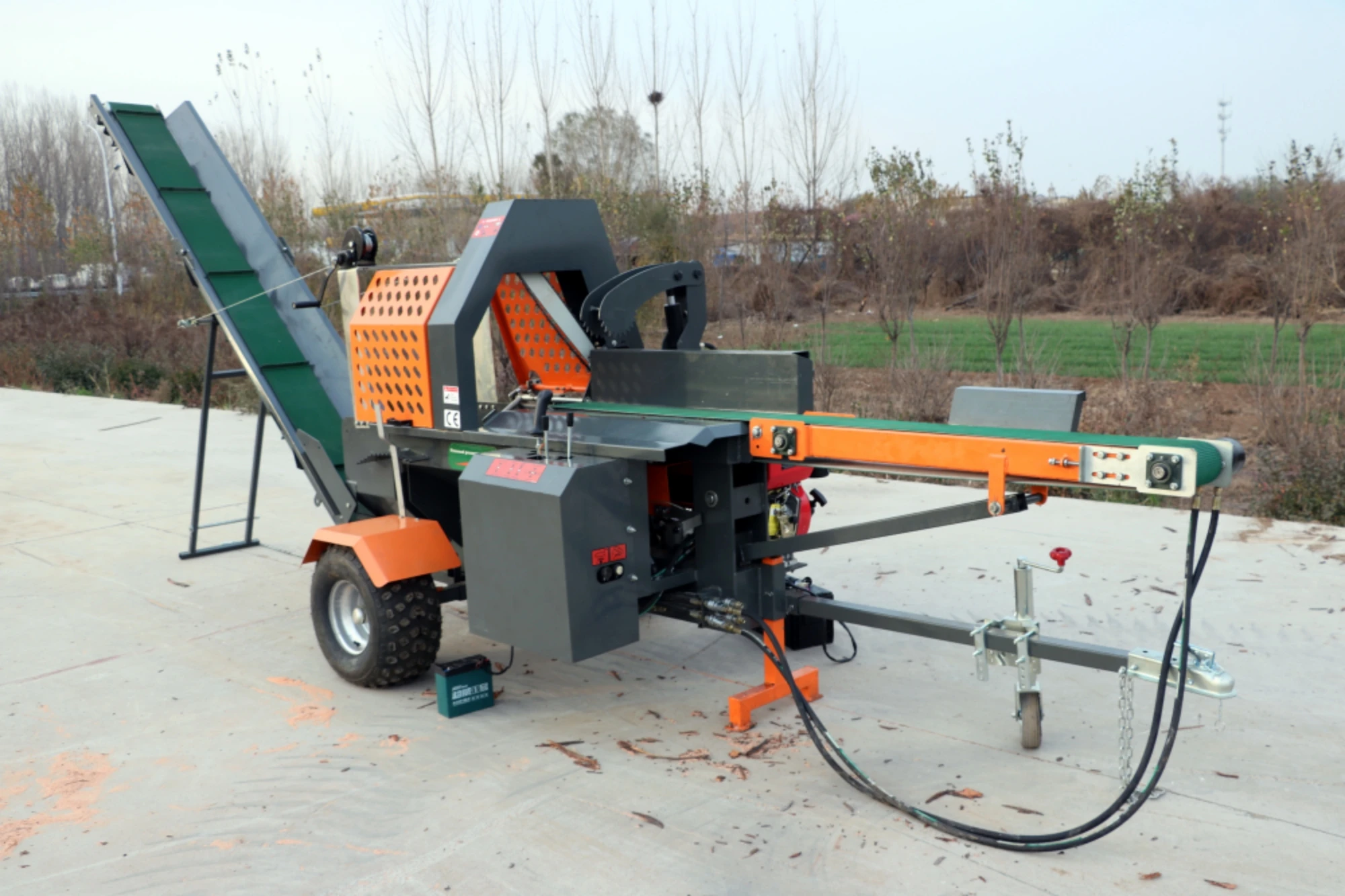 Jerry 20 Ton Automatic Portable Gasoline Engine Wood Processor