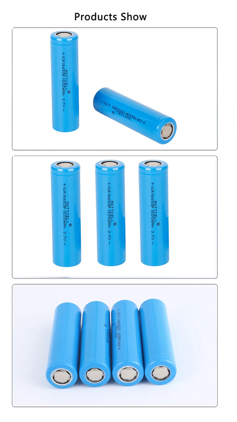 3.7v 18650 Power Lithium Iron Rechargeable Battery Icr18650p 1500mah ...