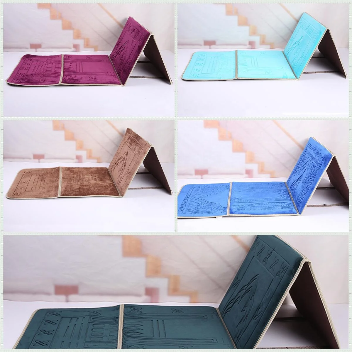 Foldable Muslim Prayer Rug - Customizable & Stain Resistant