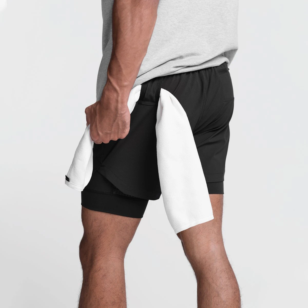 Men's Gym Shorts with Inner Tights - Quick Dry & Breathable