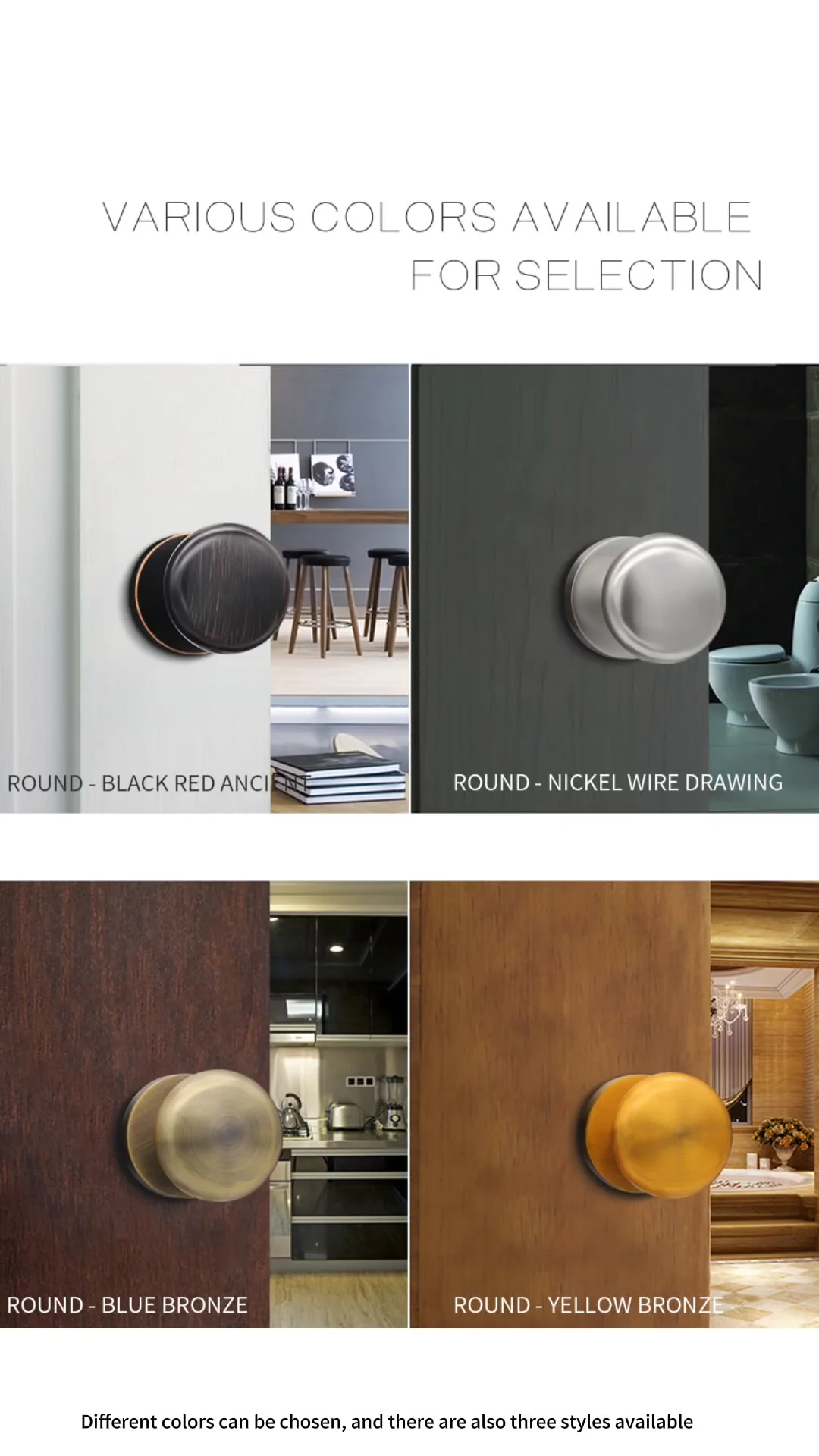 Most Popular Cylindrical Round Knob Door Lock For Wood Door,Classic ...