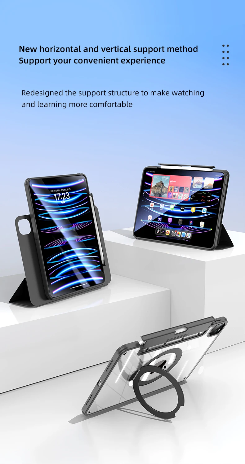 360 Rotative Stand Case For Ipad 10.2 10.5 10.9 11 Pro 2021 Cover With ...