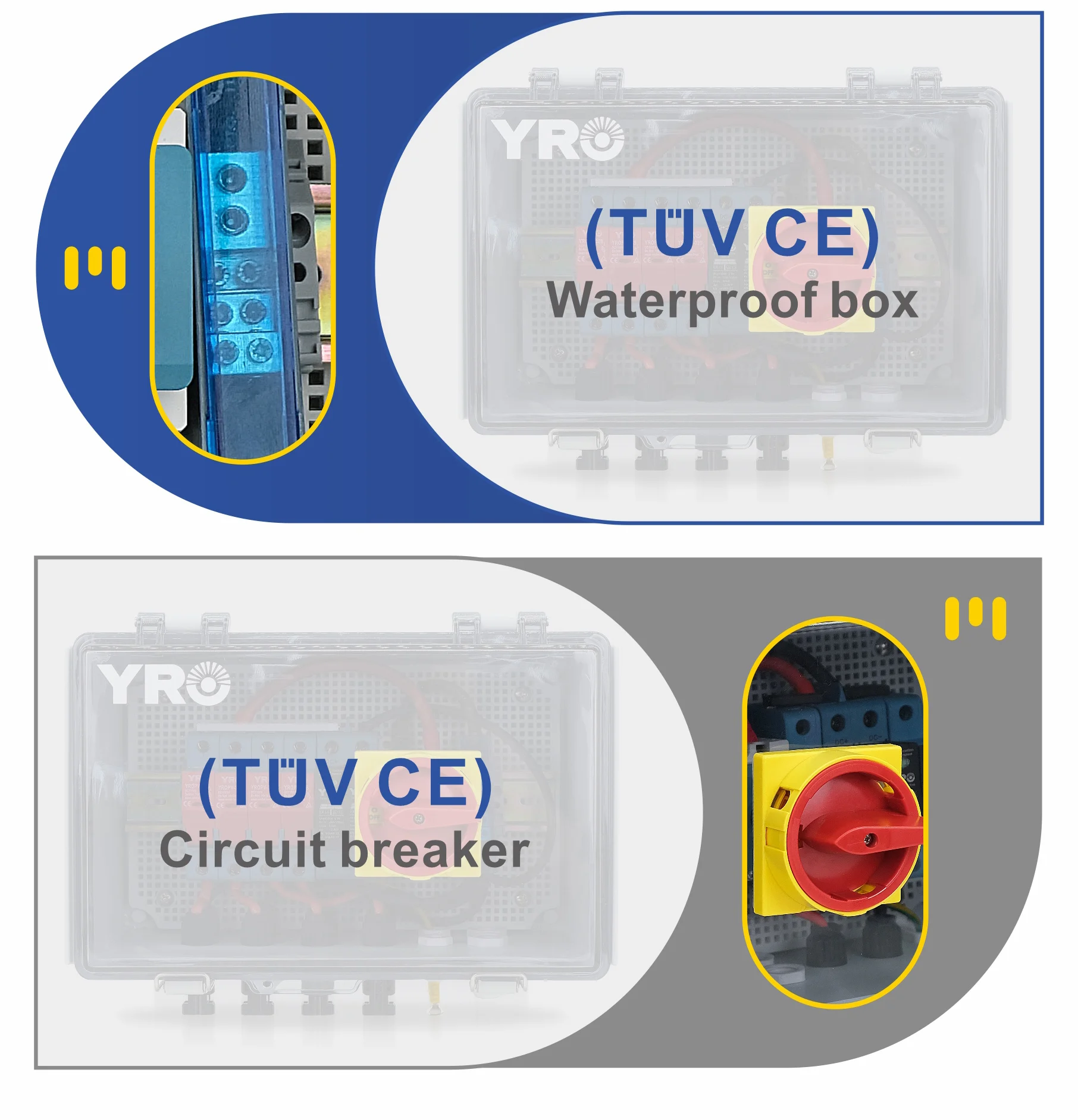 YRO Solar PV Strings DC Combiner Box 4 String 1000V
