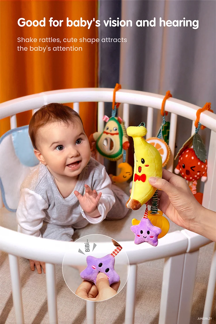 Tumama Baby Hanging Rattle Toys - Soft & Fun for Infants