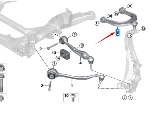 31106883115 for BMW G05 X7 G07 Left Pull Rod Lower Bend Arm| Alibaba.com
