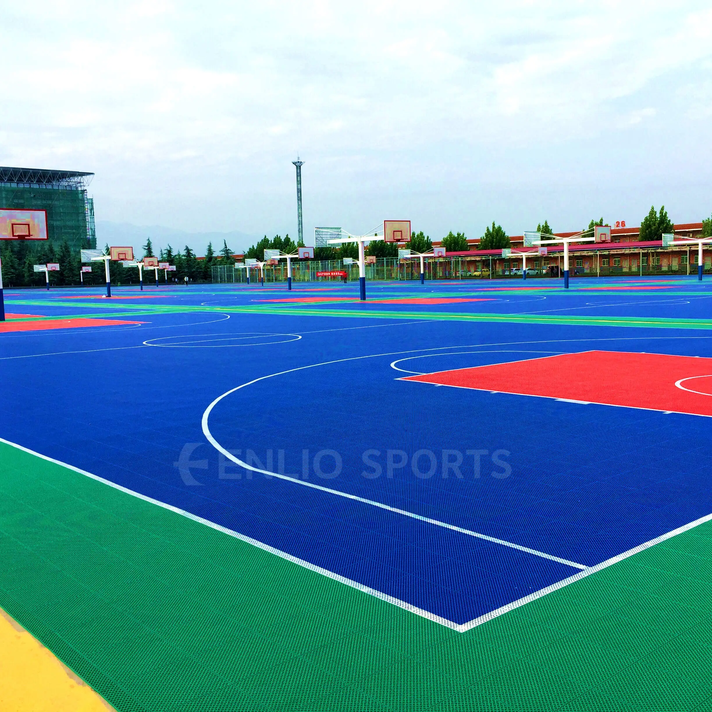 Enlio Pickleball Court Plastic Flooring - Anti-Slip Tiles