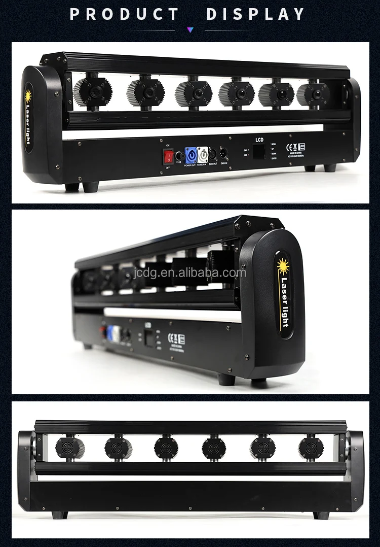 6 Eyes 300mw Red Laser Light & 6pcs 500mw RGB DMX Moving Head Laser ...