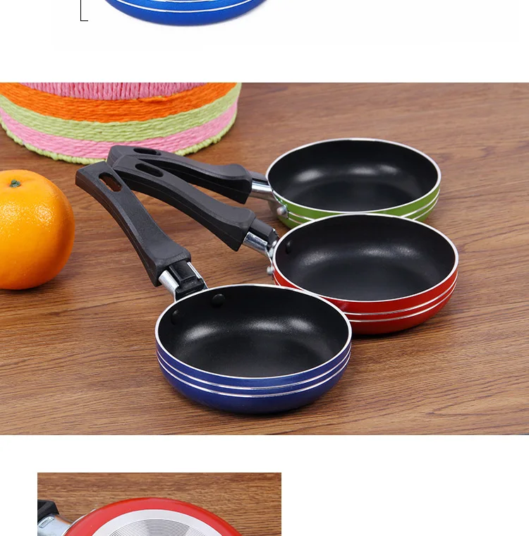 Factory Price Cookware 12/14/16 CM Multi-color Frypan Non Stick Mini ...