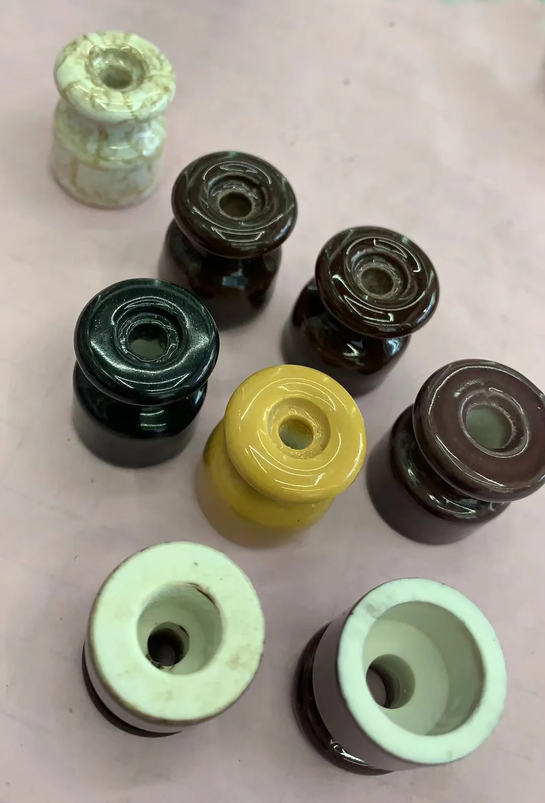 Small Spool Insulators Insulations Reel Type Ceramic Insulation Glazed ...