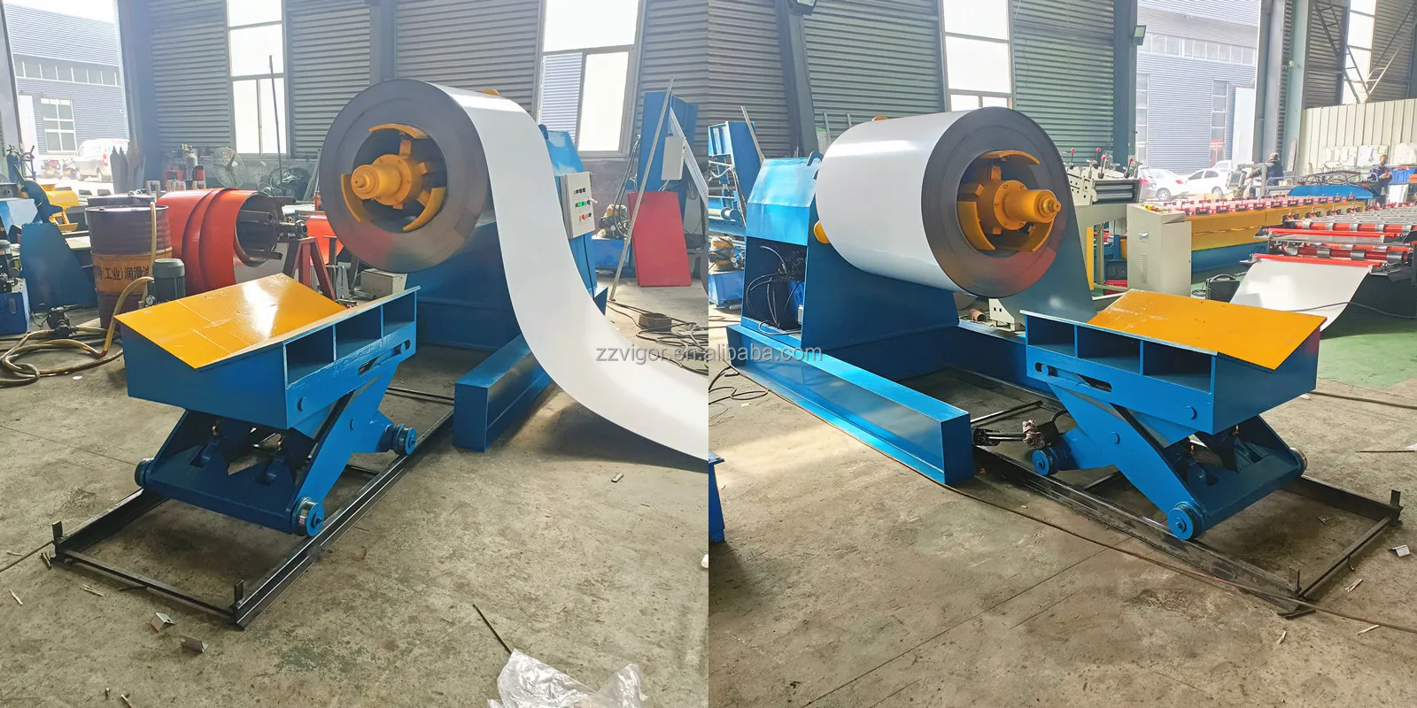 Automatic 5 Ton Horizontal Uncoiler Decoiler Hydraulic Decoiler Machine ...