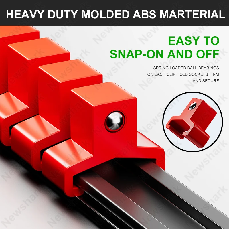 Heavy Duty Socket Racks Socket Organizer 6pcs 1/4 3/8 1/2inch Drive ...