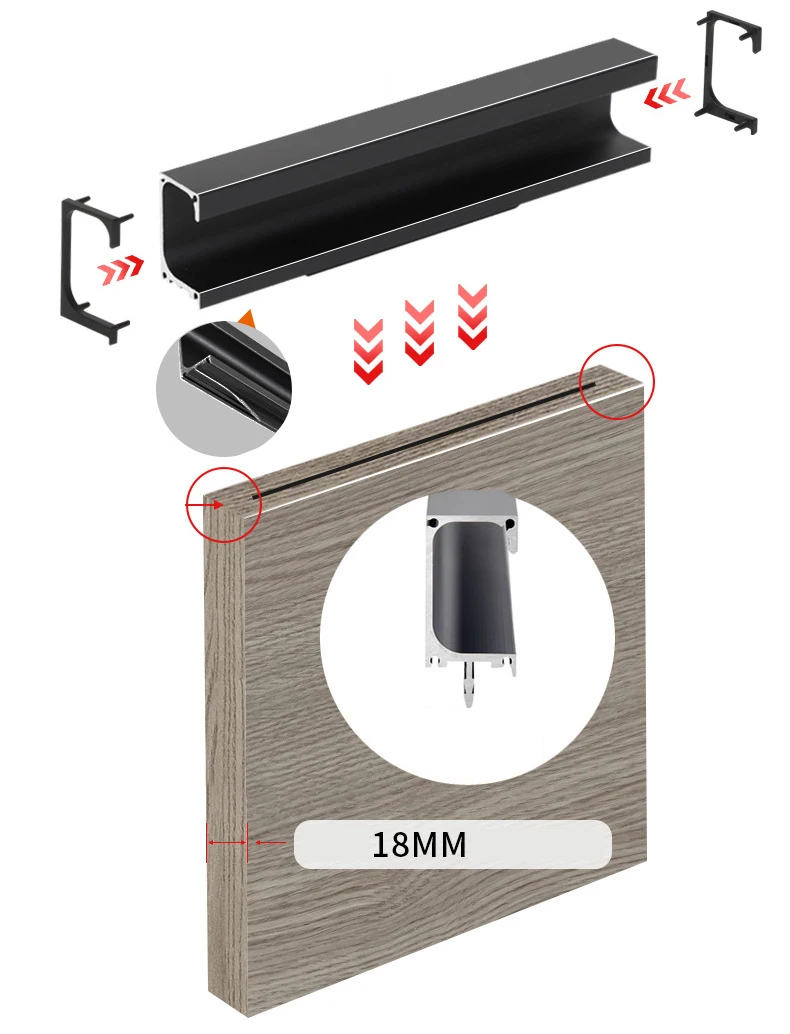 Modern Pull Handle - Aluminum G Shaped Handles for Furniture