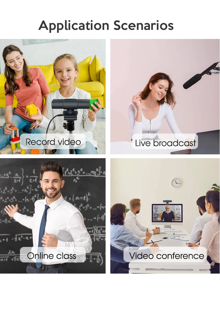 4K Ai Tracking Pc Camera Rotate Facial Recognition Camera for Streaming ...