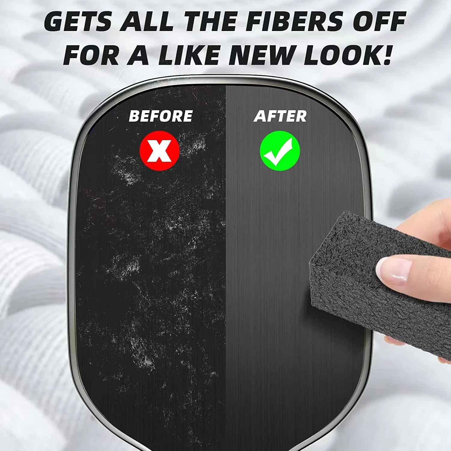 Carbon Eraser Pickleball Carbon Fiber Racket Cleaner and Paddle Eraser ...