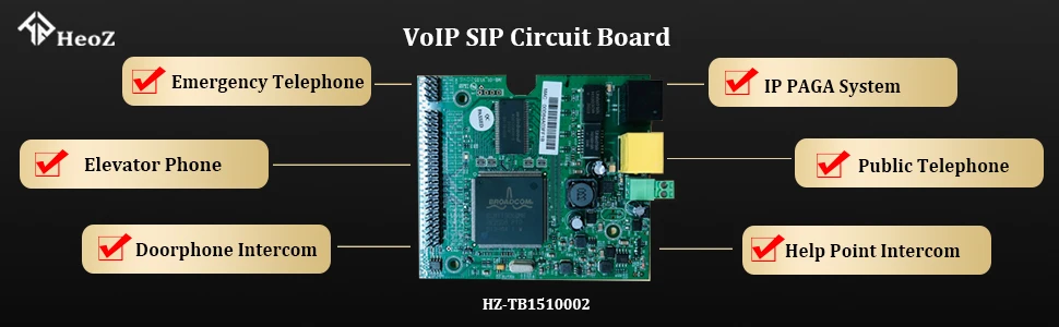 Sos Sip Emergency Pcb Board Sip Telephone Pcb Poe Voip Module Pcb Board ...