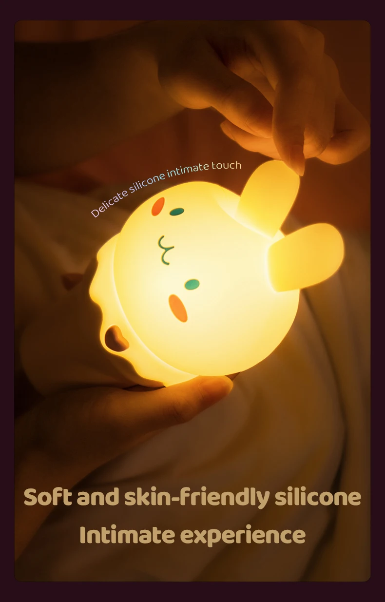 Silicon Lamp - Modern LED Night Lights with 10000 Hours Lifespan