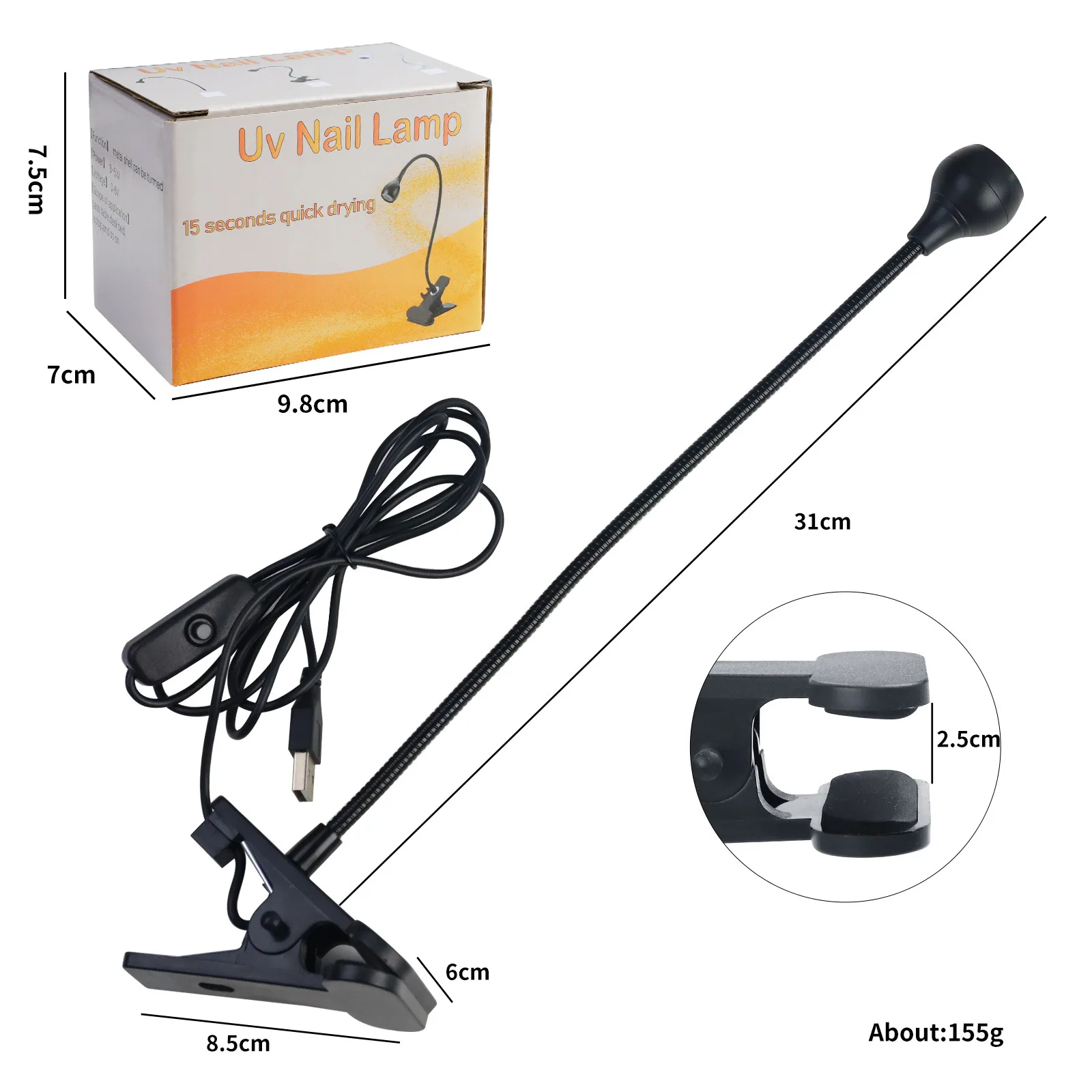 Mini Usb Uv Lamp 5w Nail Polish Dryer Uv Led Nail Lamp 15s Quick Drying ...