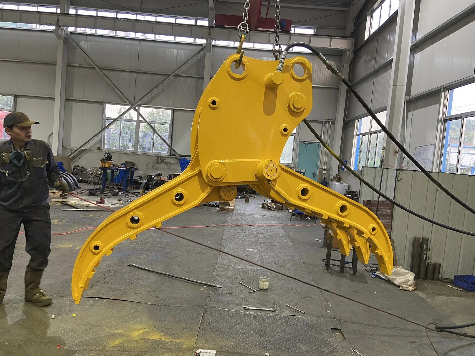 Grapple Bucket 10 Ton Excavator Scrap Grab Grapple Hydraulic Steel ...