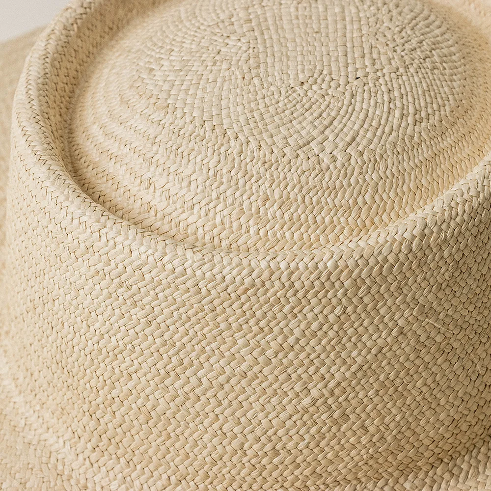 Summer Sun Protection Floppy Straw Beach Hat Luxury Toquilla Straw
