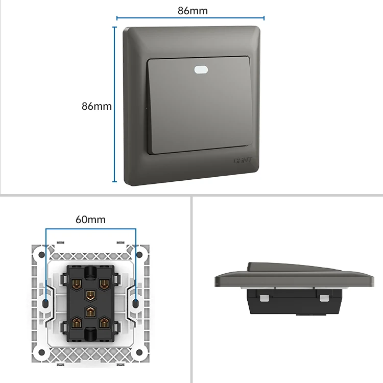 Chint European Standard 250v Modern 1 Gang Muti Way Electric Wall Light ...