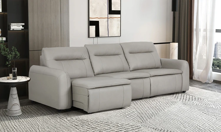 CHEERS Leather Power Slide Chaise - Versatile Sofa Bed