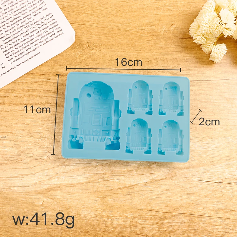 Wholesale Set Of 8 Ice Cube Mold Silicone Star Death Wars Chocolate ...