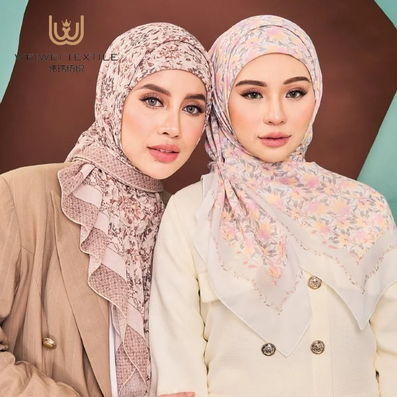 Stylish Ethnic Bandana Muslim Malaysian Printing Scarf